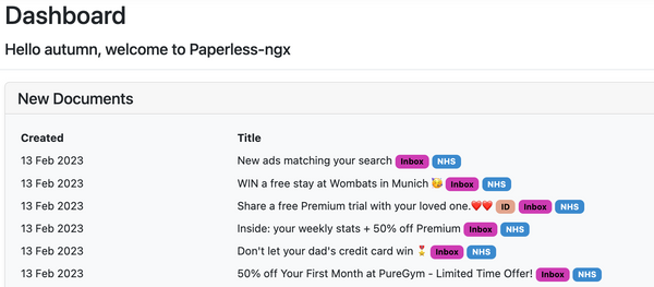Over-engineering my document storage system with Paperless-ngx